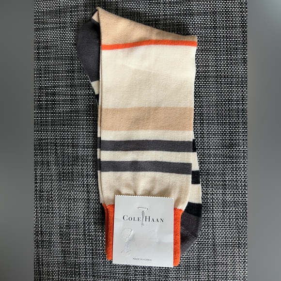 Cole Haan | Underwear & Socks | New Mens Cole Haan Pair Of Ivory Stripe ...